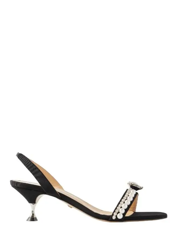 MACHMACH 55mm Crystal-embellished Slingback Sandals - No