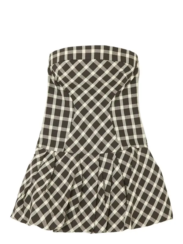 Rosie Assoulin Strapless Gathered Peplum Top - Multicolor