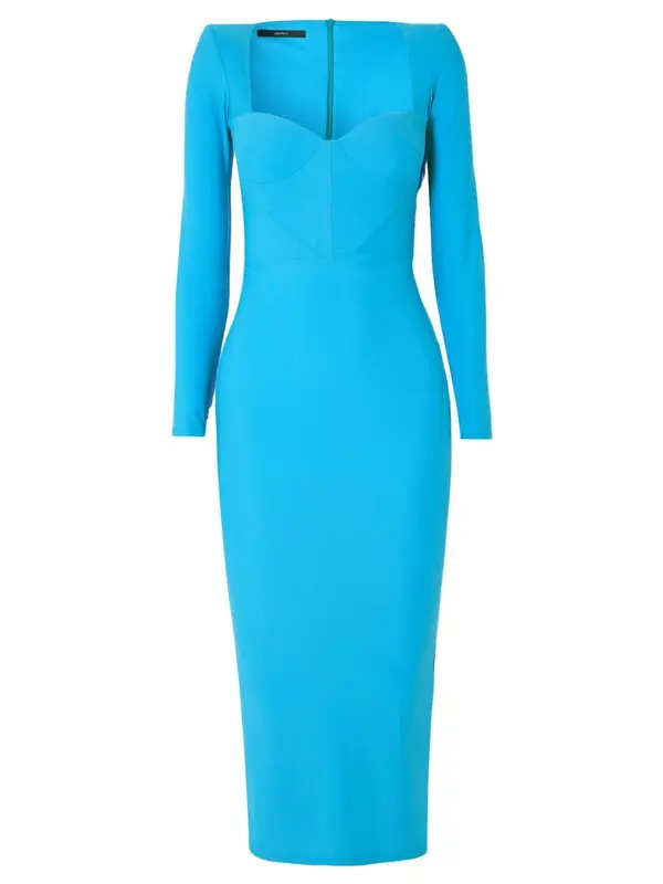 Alex Perry Stretch Jersey Bustier Dress - Blue
