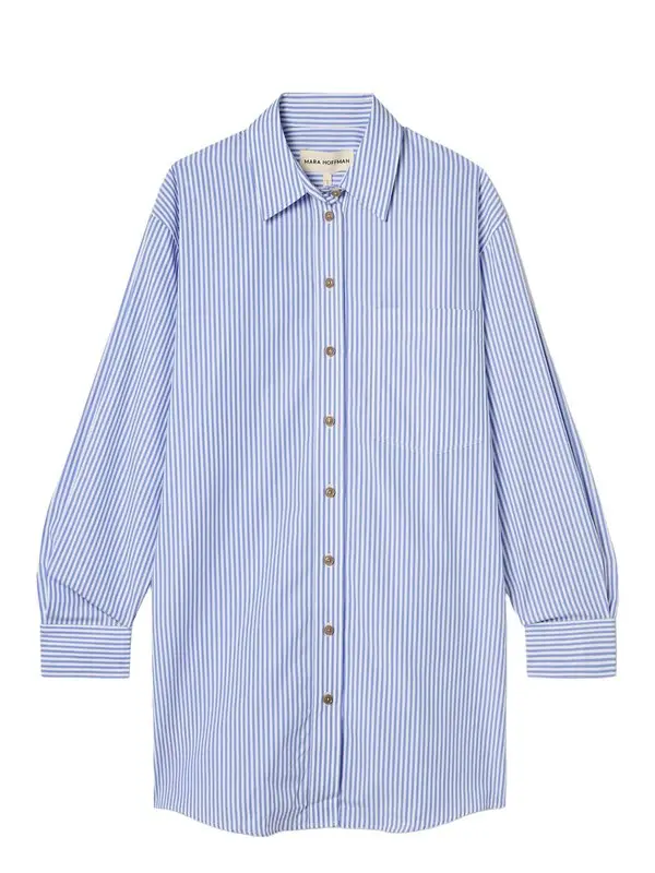 Mara Hoffman Hailey Striped Organic Cotton-poplin Shirt - No
