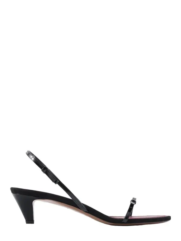 NEOUS Casual Patent Leather Sandals - Black