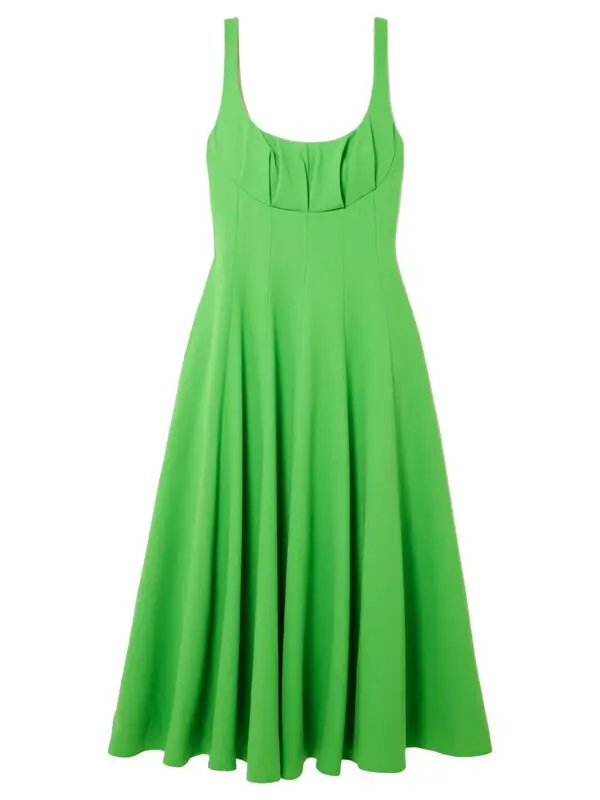 EMILIA WICKSTEAD Wide Strap Midi Dress - Green