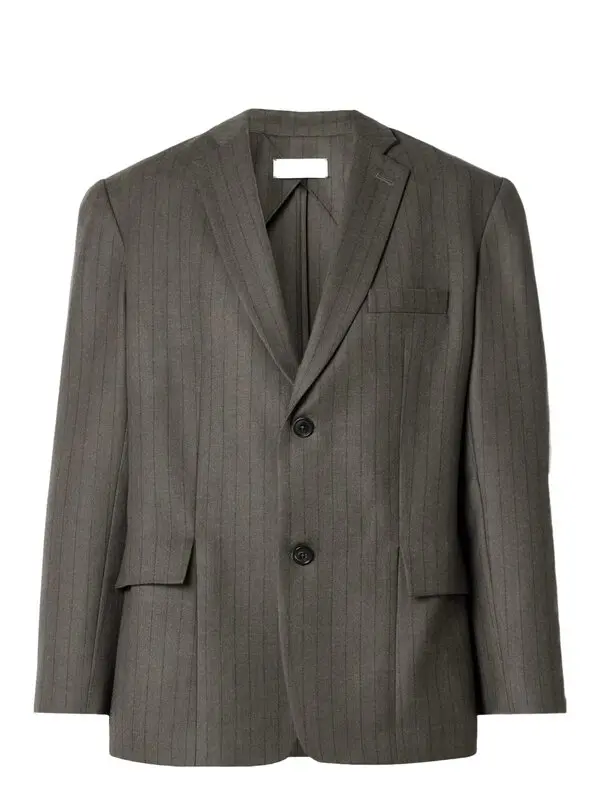 KALLMEYER Pinstriped Wool-twill Blazer - Black