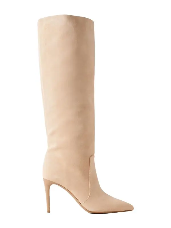 Paris Texas Solid Suede Knee Boots - No