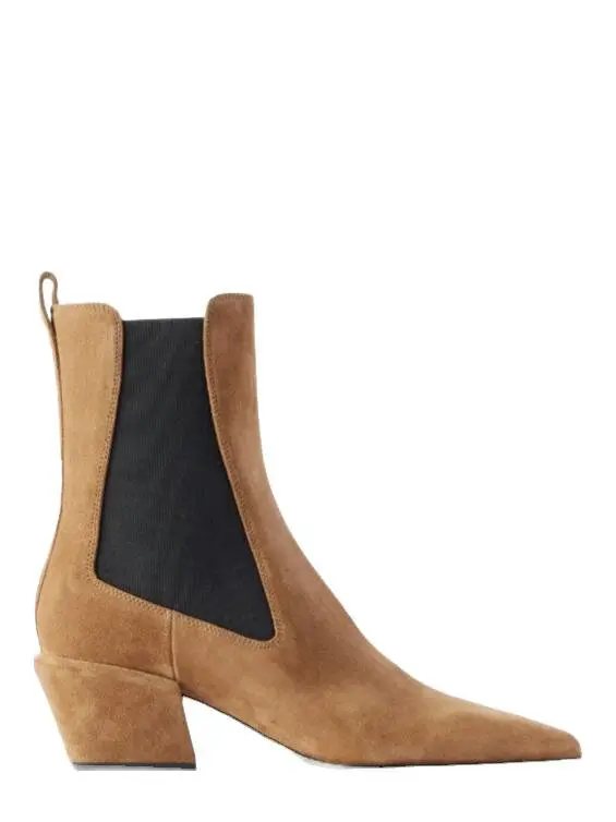 Paris Texas Suede Ankle Boots - Brown