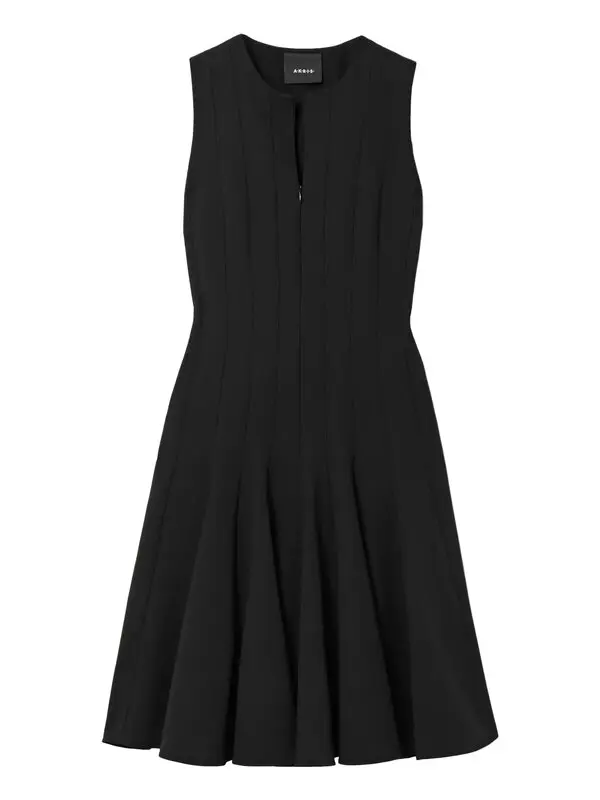 Akris Paneled Wool-blend Mini Dress - No