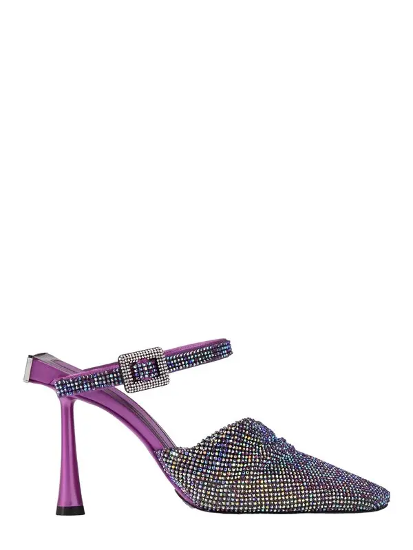 Benedetta Bruzziches Crystal-embellished Silk-satin And Leather Pumps - No
