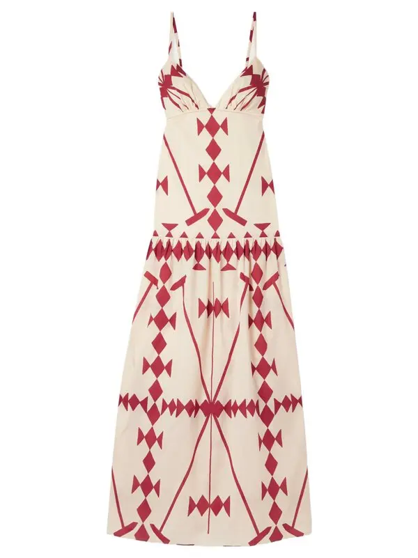 Johanna Ortiz Geometric Print Maxi Dress - No