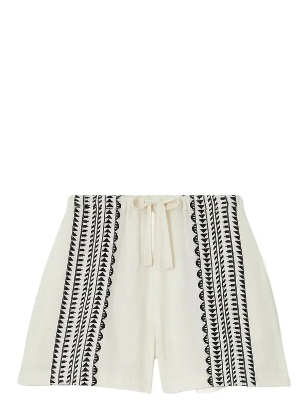 LEMLEM Striped Cotton-blend Shorts - No