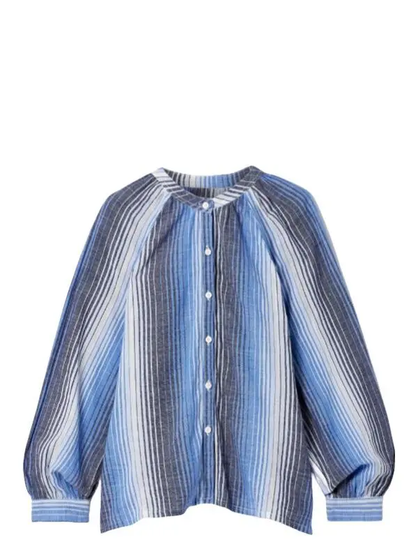 LEMLEM Loose-fitting Striped Top - Blue