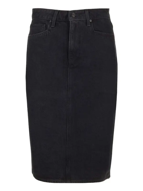 Paige Siren Denim Skirt - Black