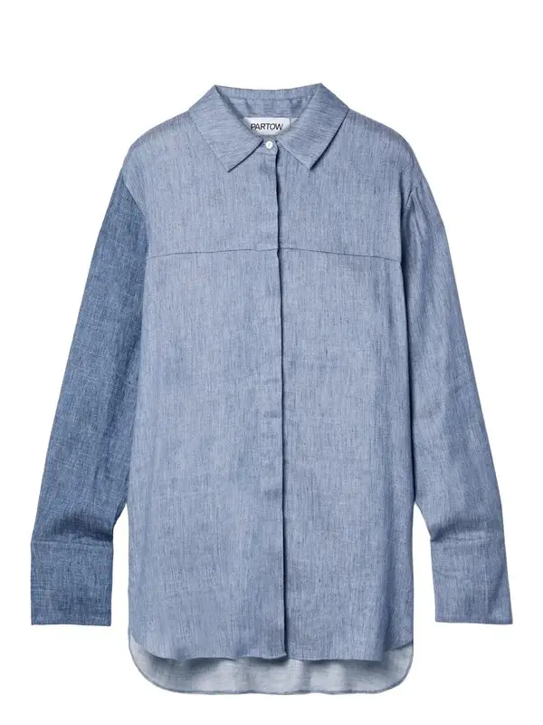 Partow Juliette Two-tone Chambray Shirt - No