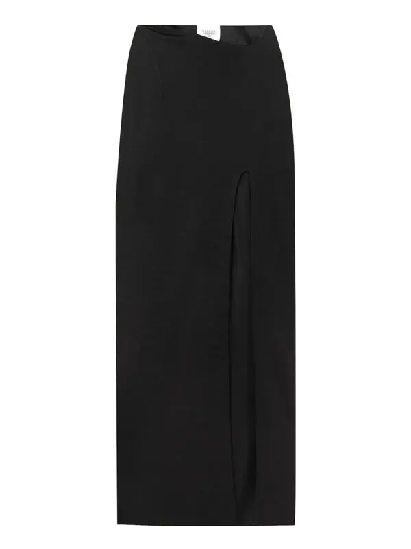 Galvan Alicja Stretch-jersey Maxi Skirt With Asymmetrical Waistline And Thigh-high Slit - No