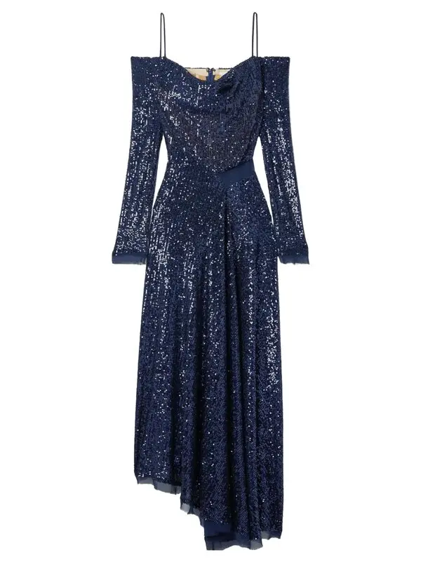 JASON WU Cold-shoulder Sequined Chiffon Maxi Dress - No