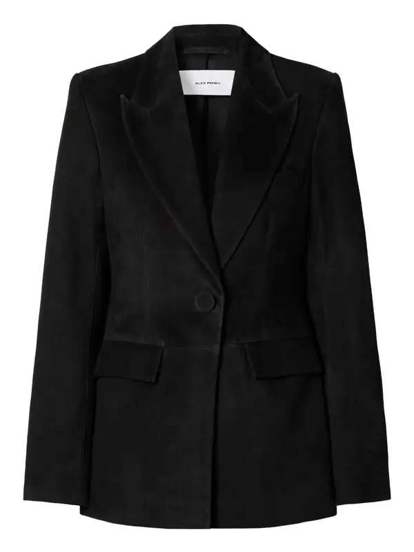 Alex Perry Suede Blazer - Black