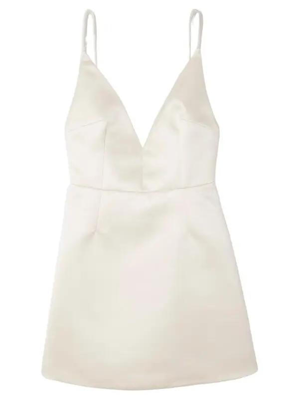 EMILIA WICKSTEAD Vero Open-back Duchesse-satin Mini Dress - No