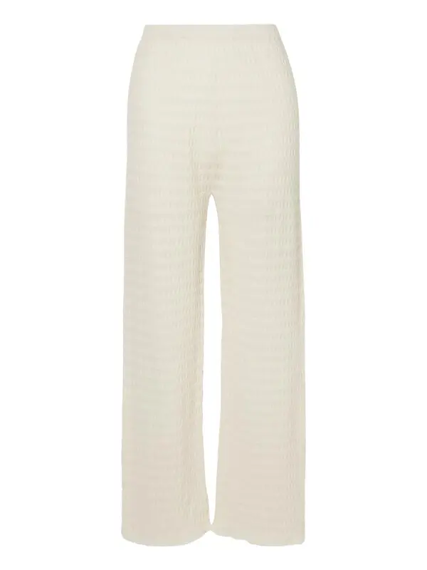 LAUREN MANOOGIAN Smocked Textured Flared Pants - No