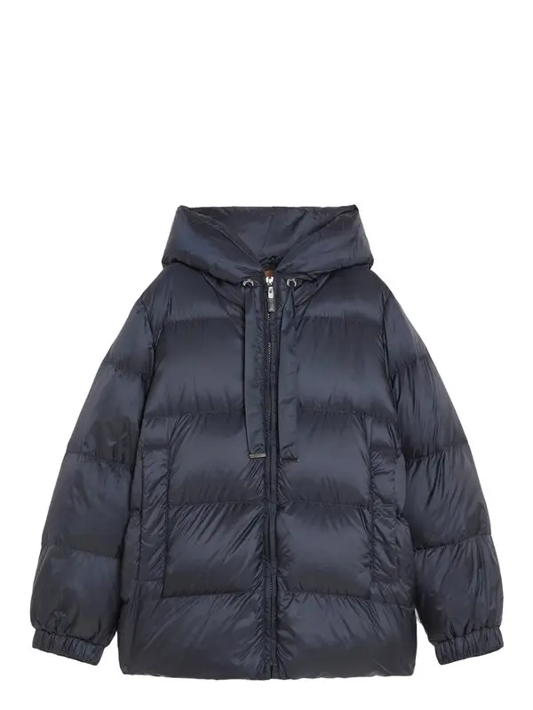 Max Mara Water-repellent Canvas Down Jacket - Black