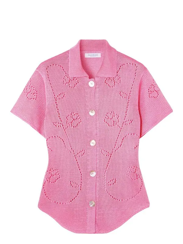 Calle Del Mar Short Sleeve Knit Cardigan - No