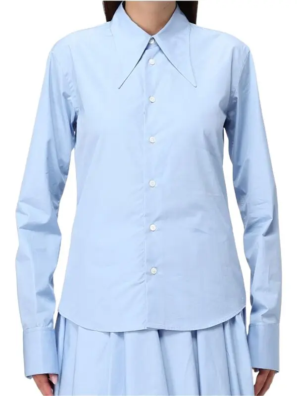 AMI Paris Collared Long-sleeved Shirt - Blue