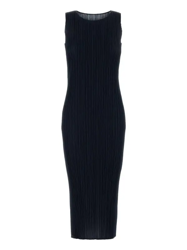 Issey Miyake Sleeveless Round Neck Dress - Black
