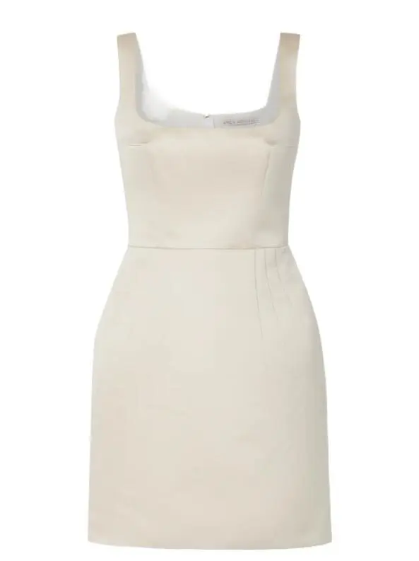 EMILIA WICKSTEAD Solid Color Mini Dress - White
