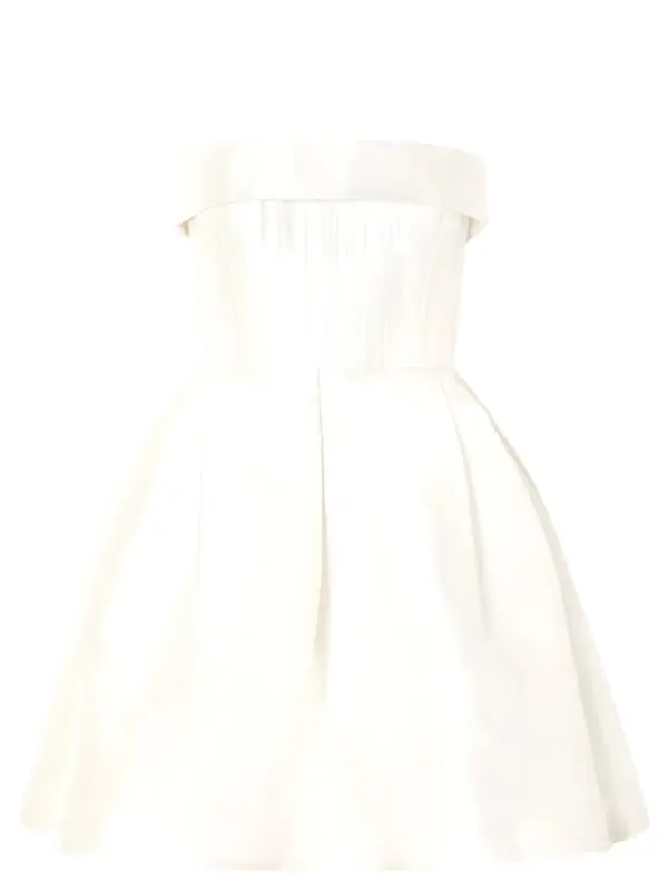 Alex Perry Elyse Strapless Silk-faille Mini Dress - White