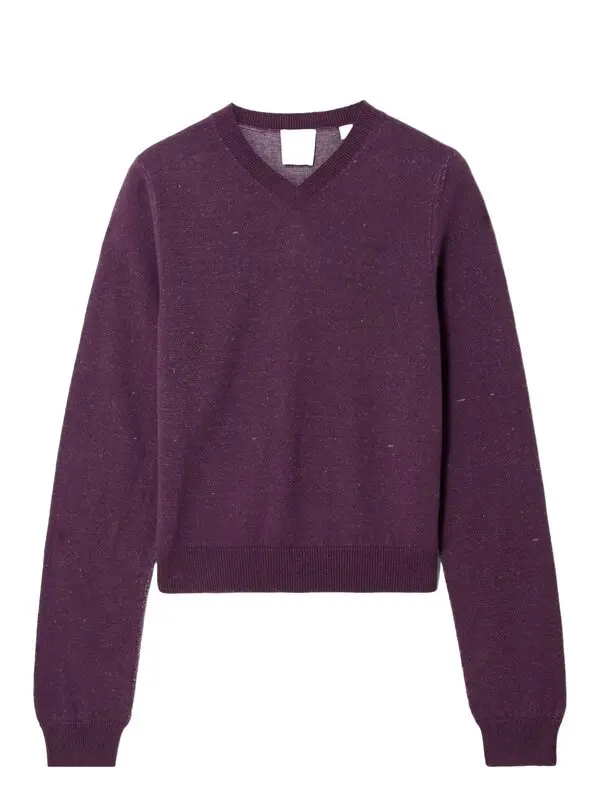 Calvin Klein Cropped V-neck Sweater - Brown