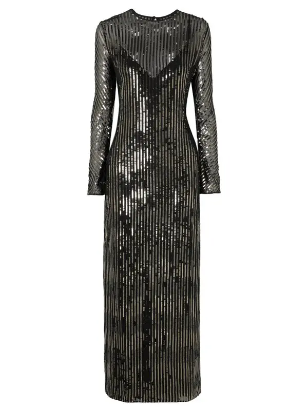 Johanna Ortiz Sequined Tulle Maxi Dress - No