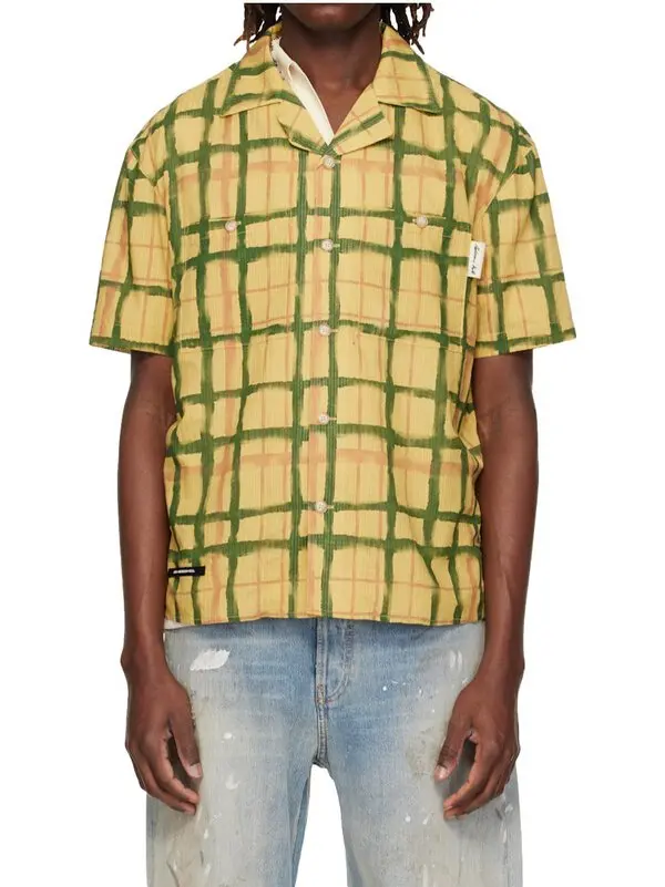Andersson Bell Plaid Short-sleeved Shirt - Yellow