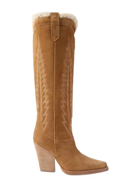 Paris Texas Suede Cowboy Boots - Brown