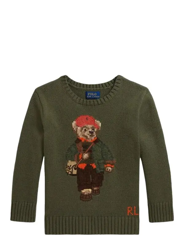 Polo Ralph Lauren Polo Bear Cotton Sweater - Green
