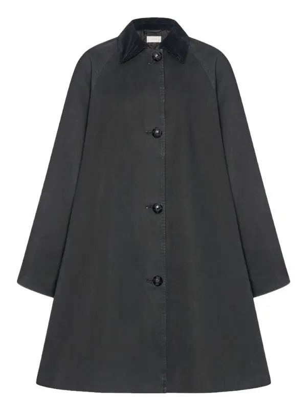 THE ROW Ina Long-sleeve Trench Coat - Ancient Black