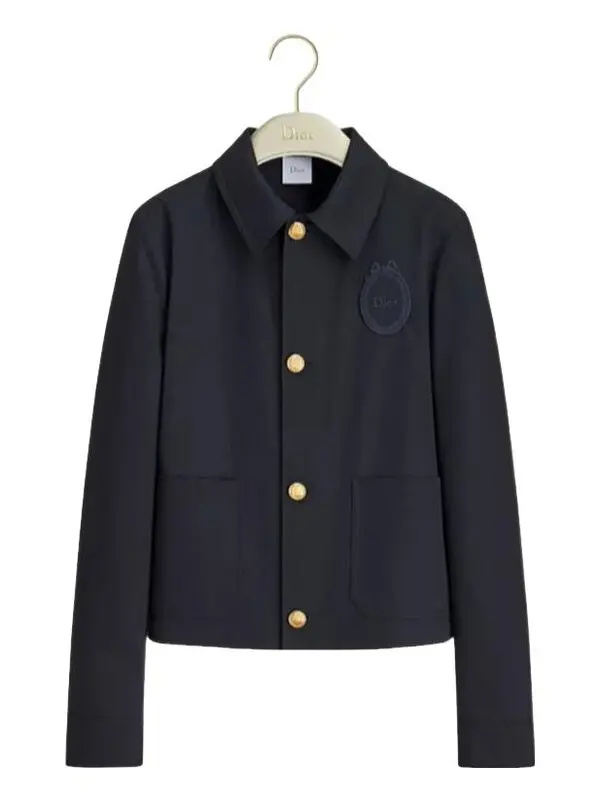 Dior Médaillon Cropped Jacket - Navy Blue