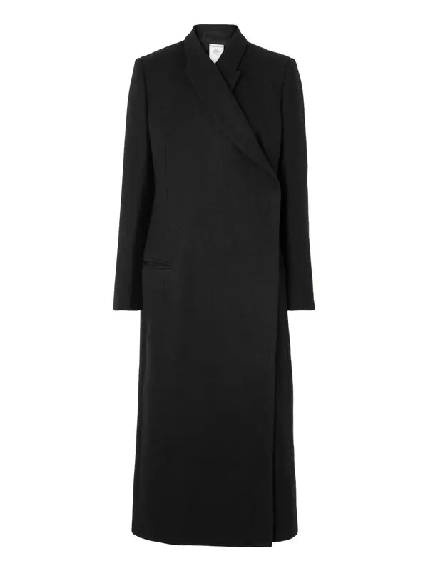 Calvin Klein Freya Wool And Silk-blend Coat - Black