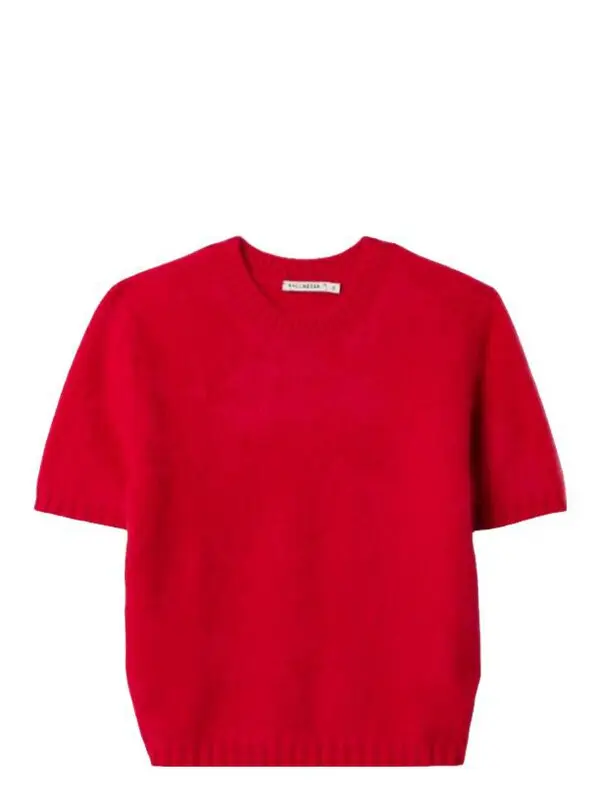 KALLMEYER Short-sleeved Cashmere Sweater - Bright Orange