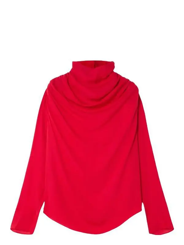 KALLMEYER Tabitha Draped Blouse - Red