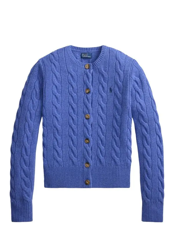 Polo Ralph Lauren Cable-knit Pony Cardigan - Blue