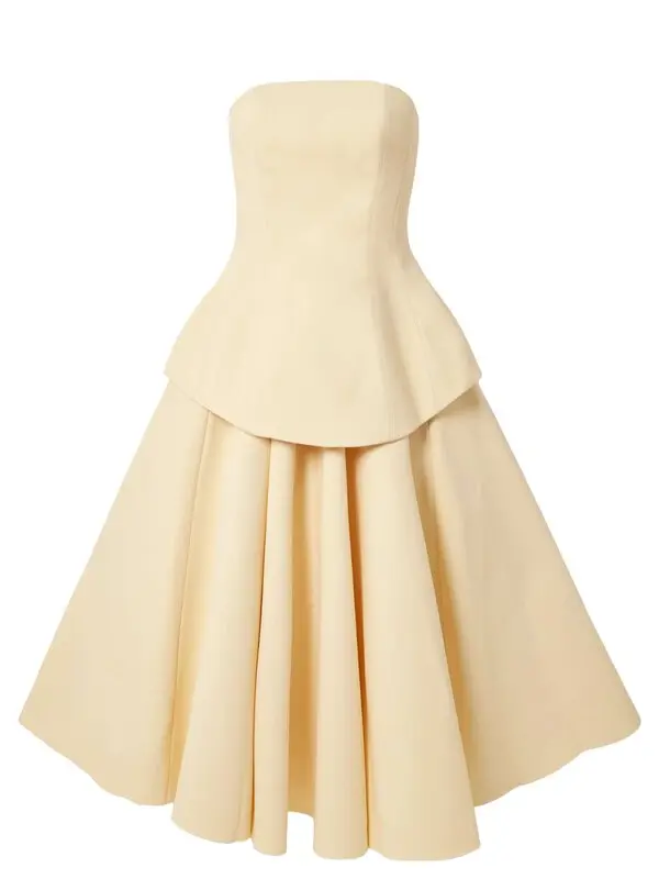 Solace Gathered Crepe Midi Dress - No