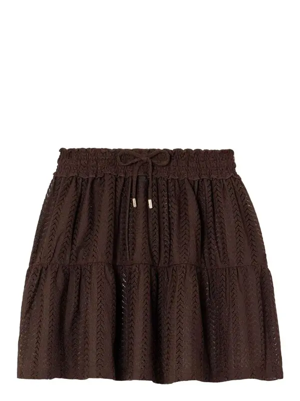 Melissa Odabash Dune Open-knit Mini Skirt - Black