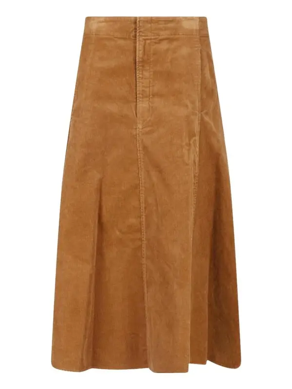 Polo Ralph Lauren A-line Midi Skirt - Tan