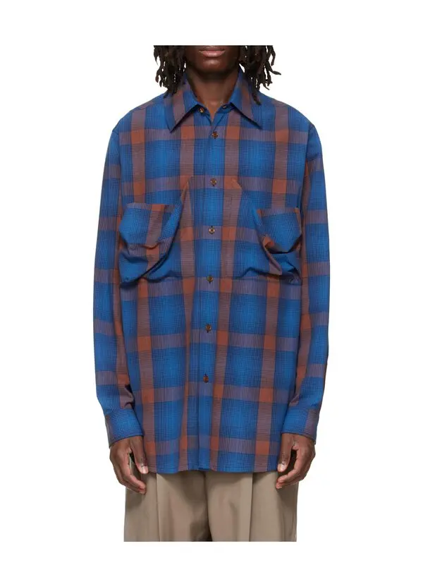 VIVIENNE WESTWOOD Achilles Checked Overshirt - Blue
