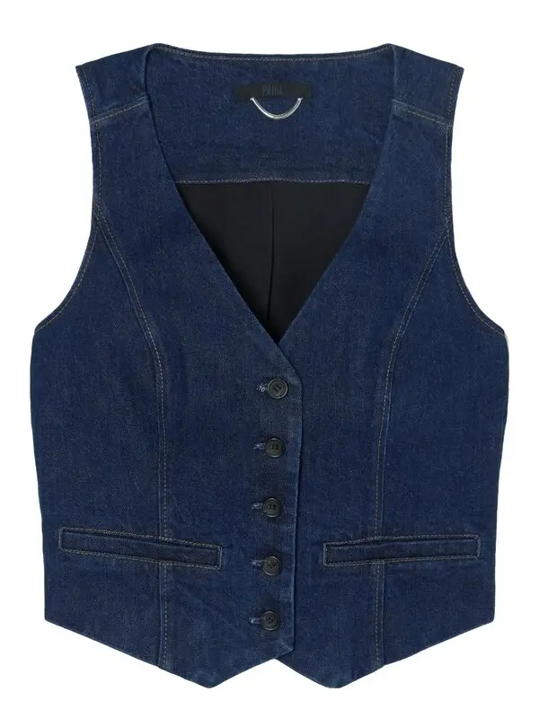 Paige Antonella Denim Vest - No