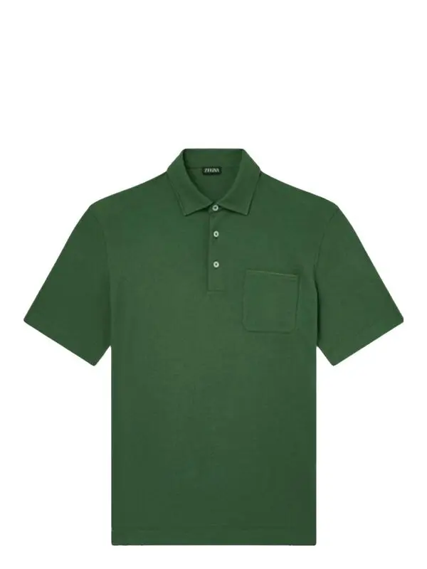 Zegna Short-sleeve Chest-pocket Polo Shirt - Green