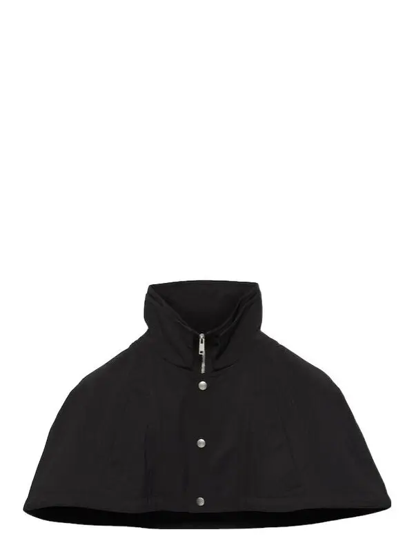 Prada Hooded Short Cape - Black