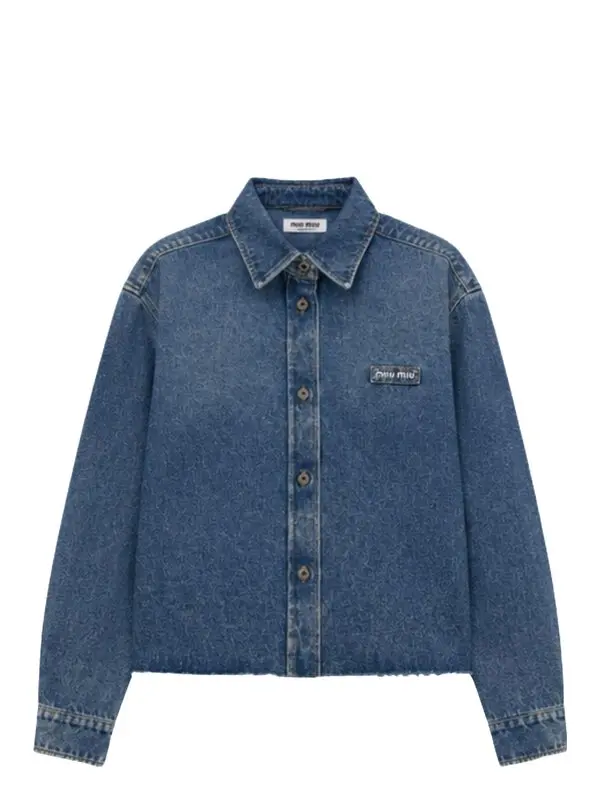 Miu Miu Long-sleeve Denim Shirt - Blue