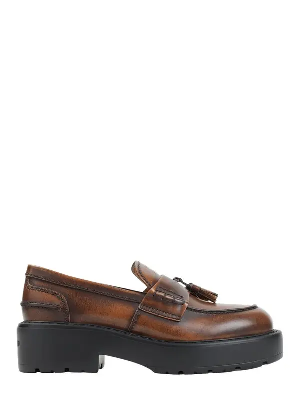 Miu Miu Platform Loafers With Tassel Detail - Brown