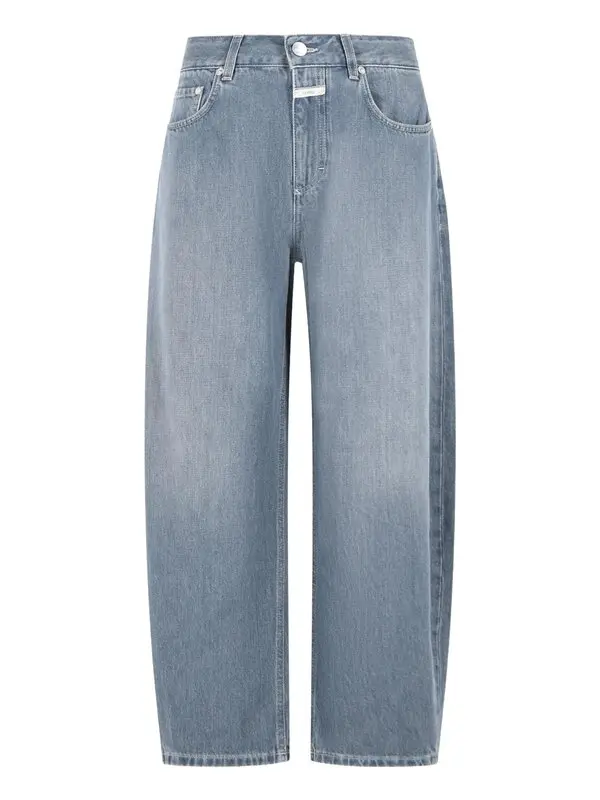 Closed Jazzie Cropped Barrel Jeans - Grey