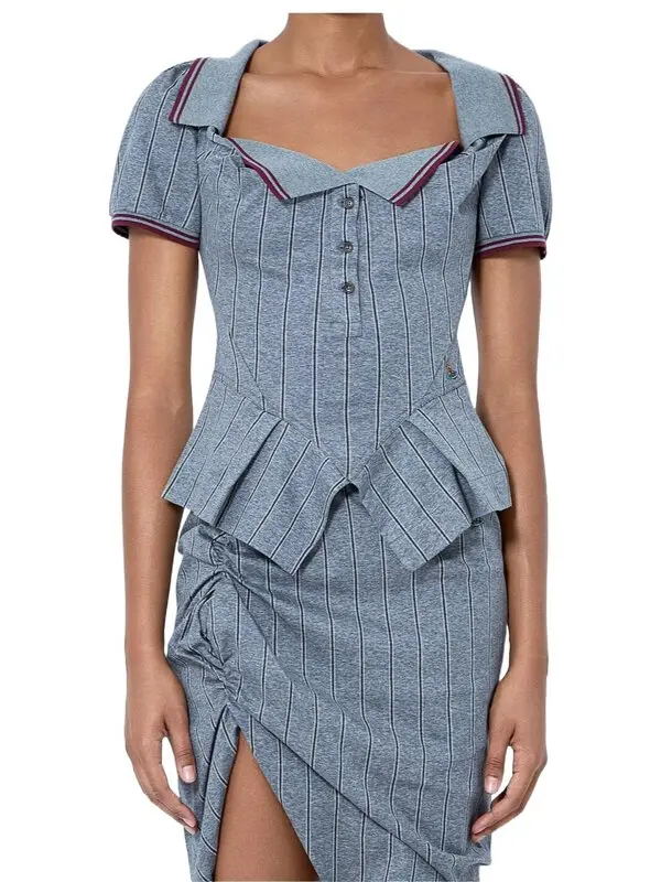 VIVIENNE WESTWOOD Pinstriped Peplum Top - No