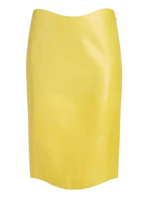 Alaïa Soft Lambskin Pencil Skirt - Yellow
